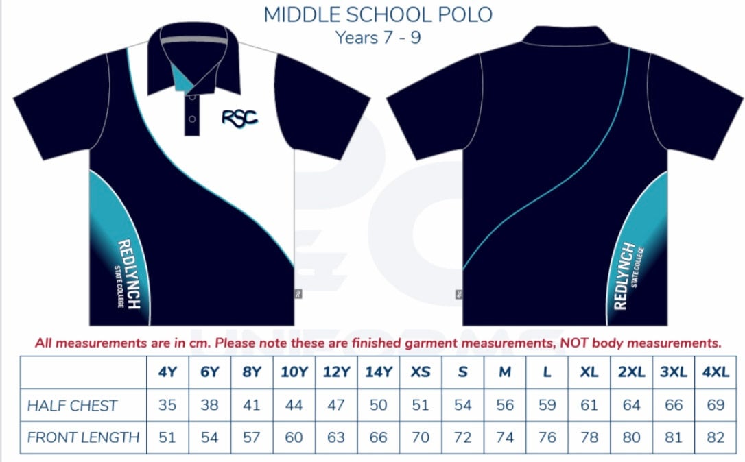 Middle Polo Shirt - Sublimated | Redlynch State College P&C Association