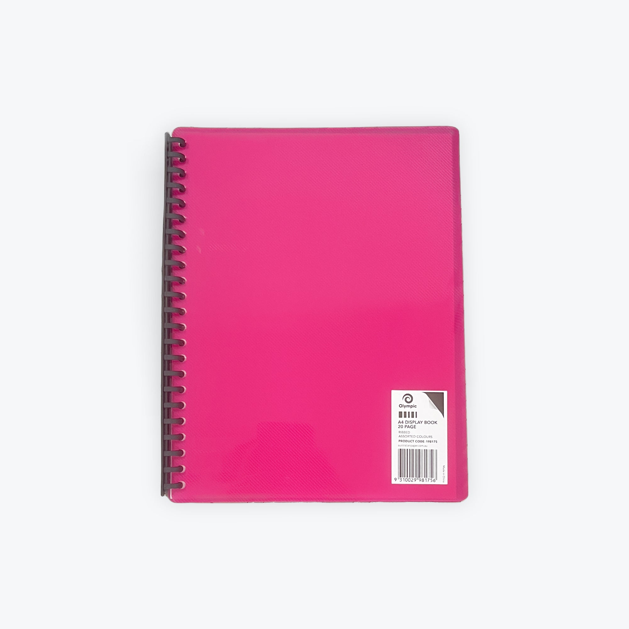 Display Book A4 20 Pocket Refillable Assorted Colours | Redlynch State ...